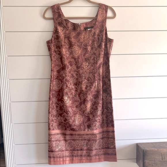 Peruvian Connection | Dresses | Peruvian Connection Copper Floral Midi ...